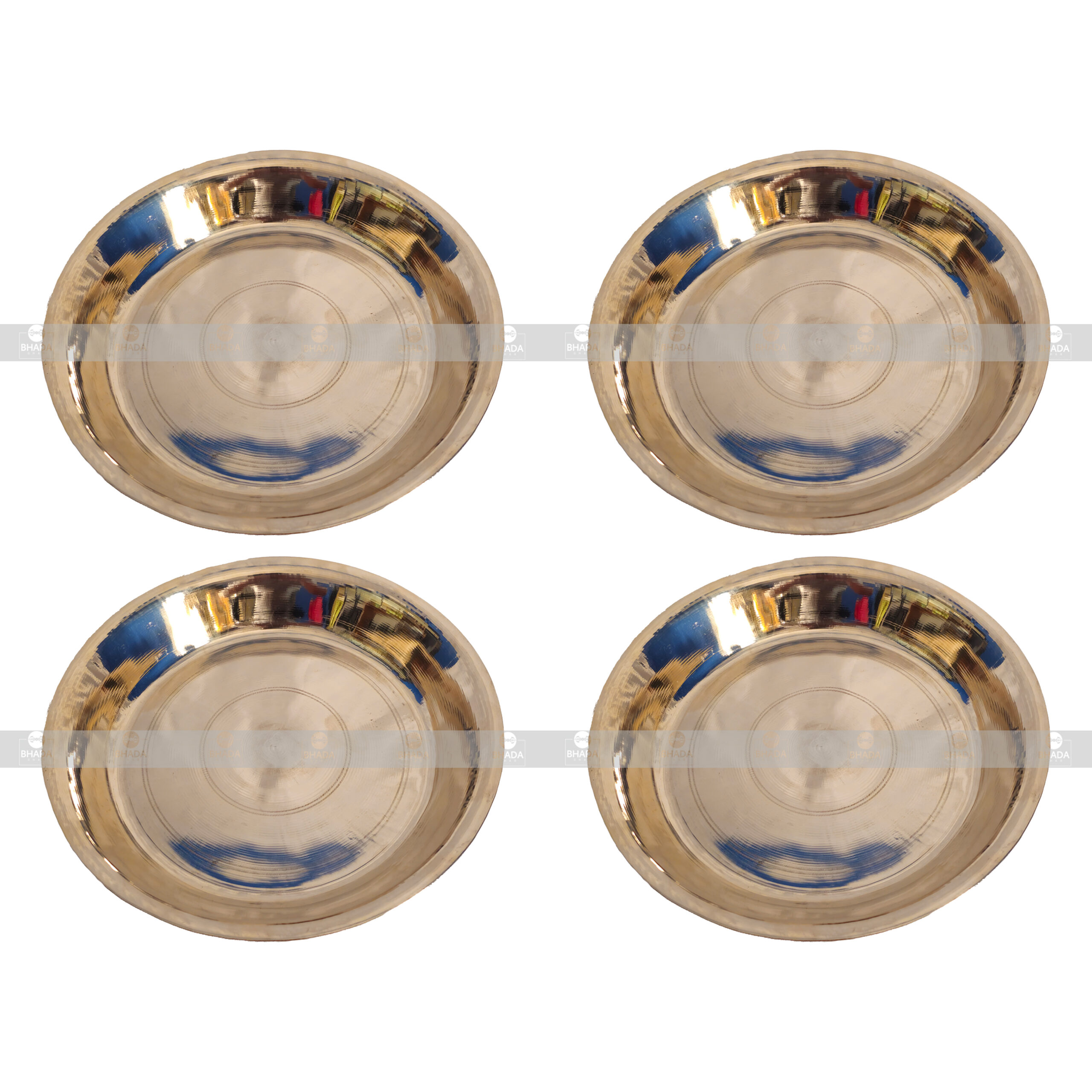 11inch Bronze/Chares Thaal Kansa Plate Combo Set - BhadaGhar