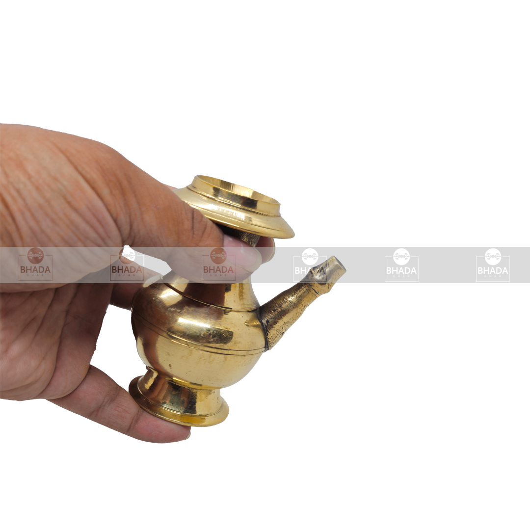 Brass Dhalcha 4inch - BhadaGhar
