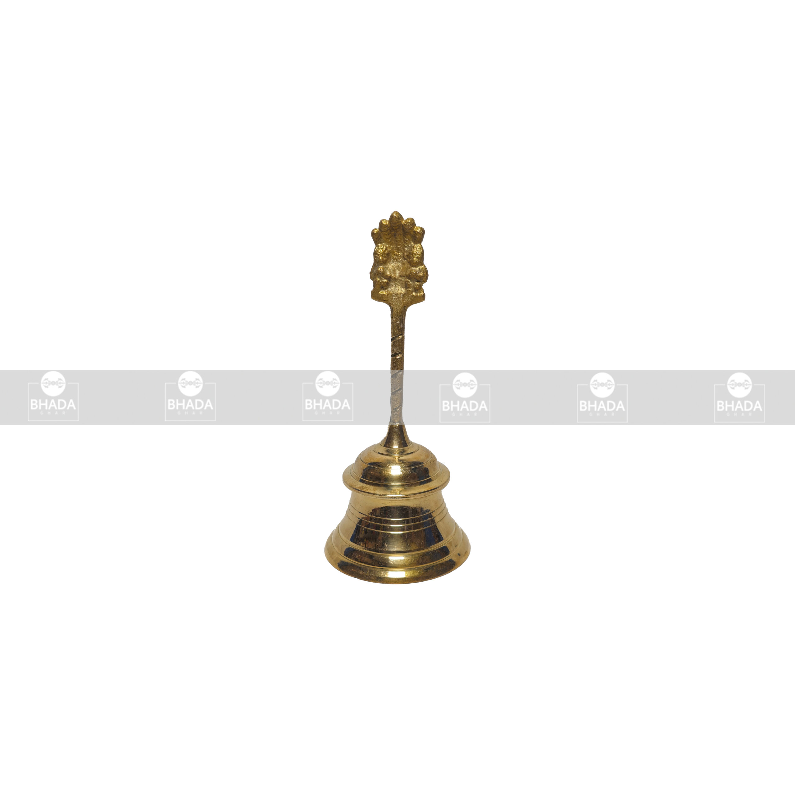 Pooja Ghanti - Brass Puja Bell 9.5inch 950grams - BhadaGhar