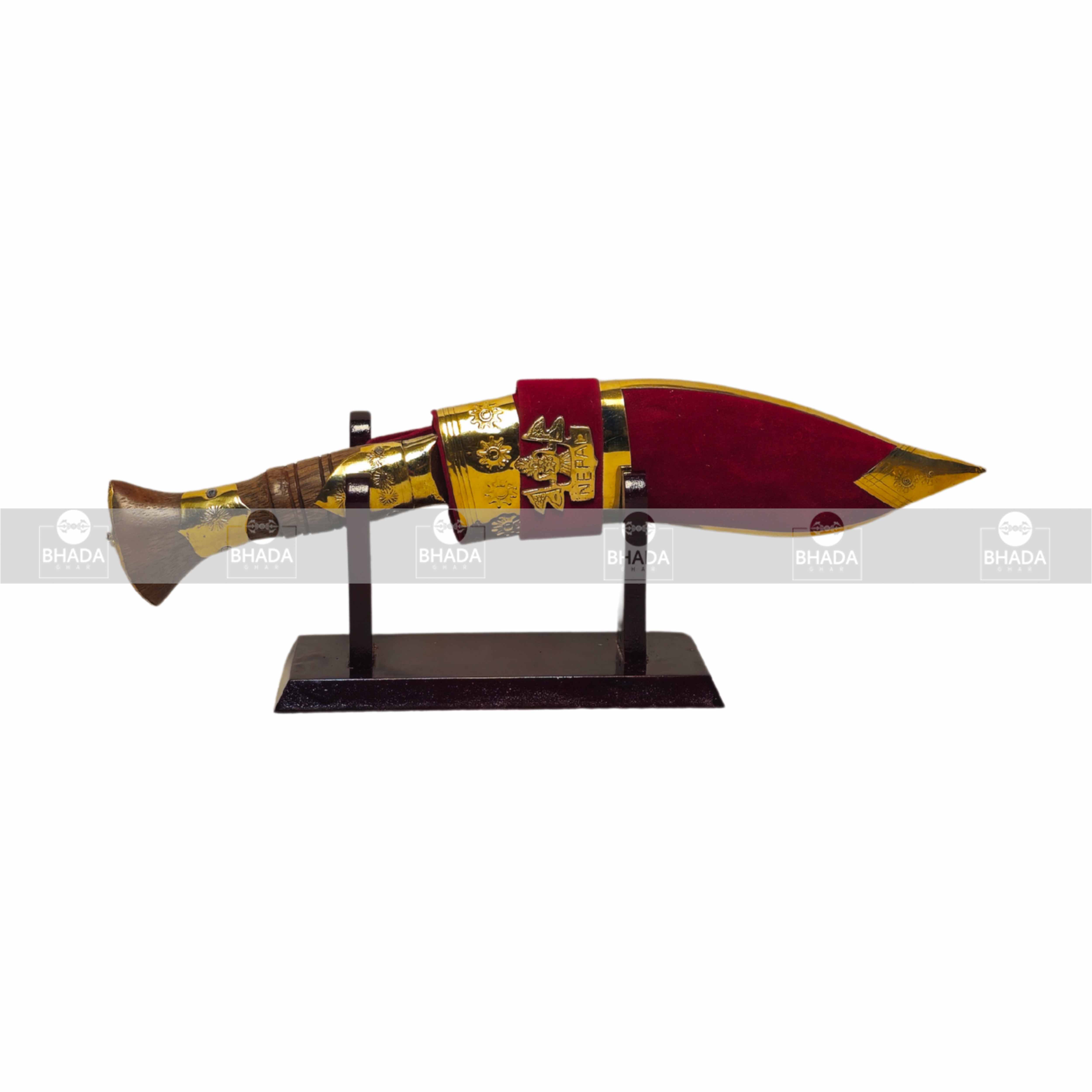 Nepali Khukuri with Wooden Stand 8inch - BhadaGhar