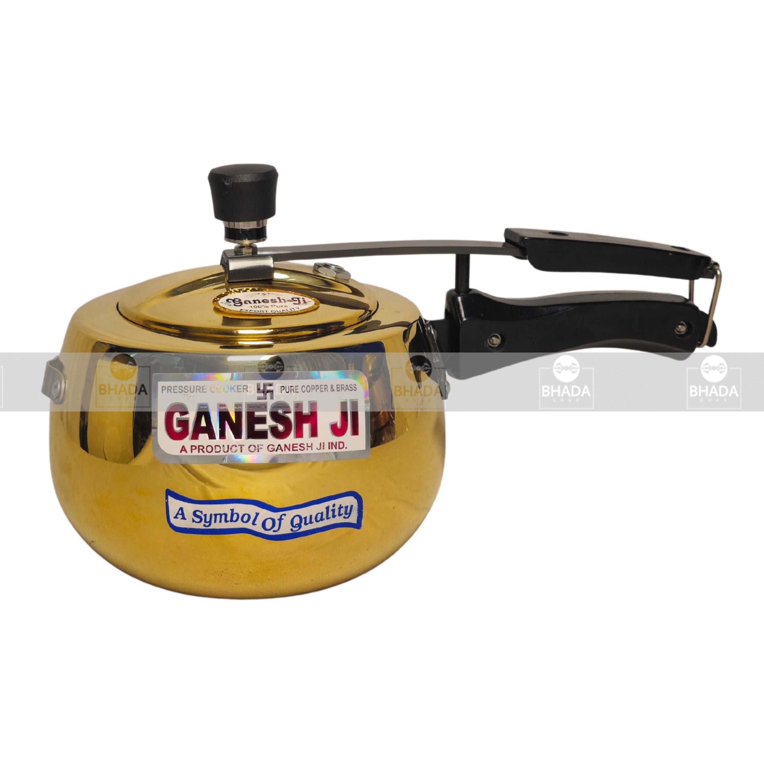 3Litre Ganesh Ji Brass Contura Pressure Cooker - BhadaGhar